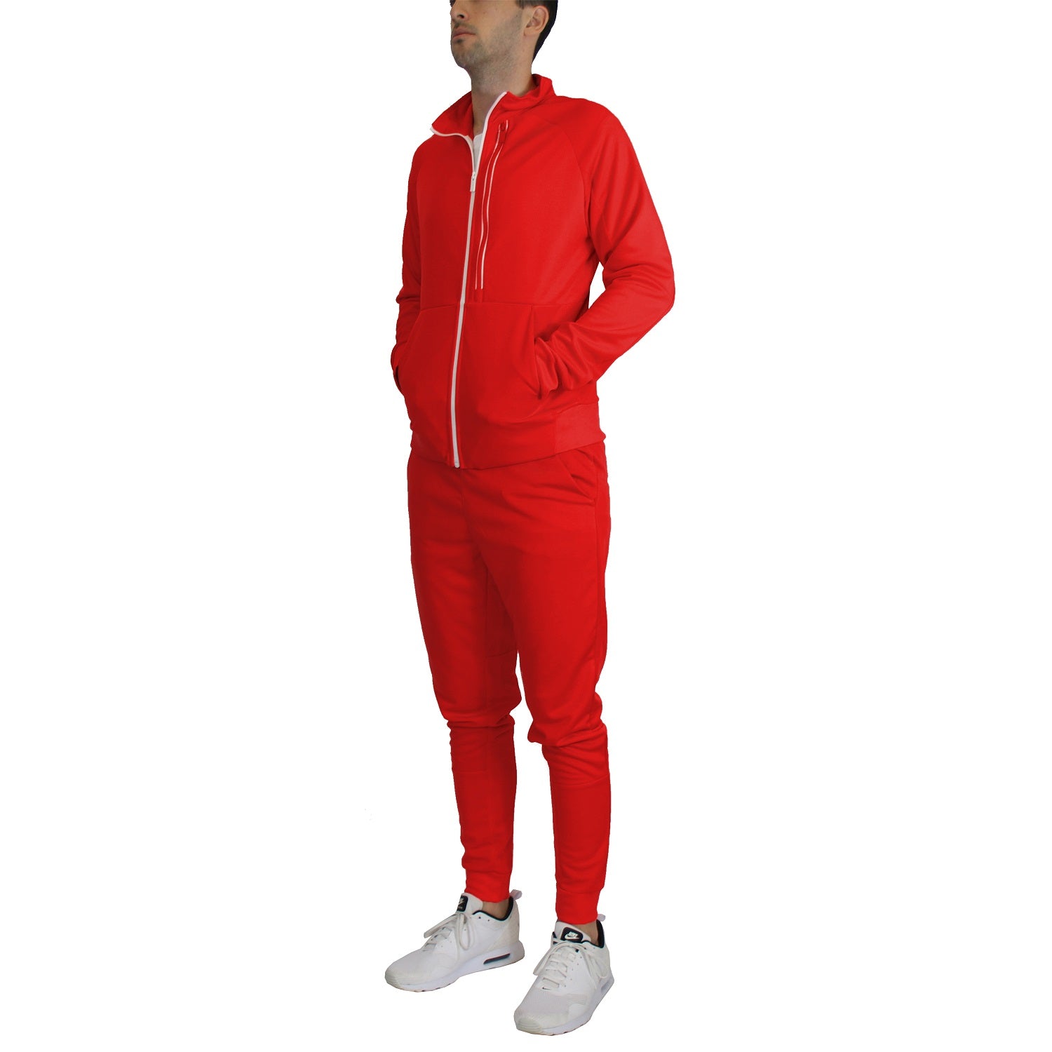 Wholesale Men's 2 Piece Training Tracksuit in Red Sold in Bulk ...