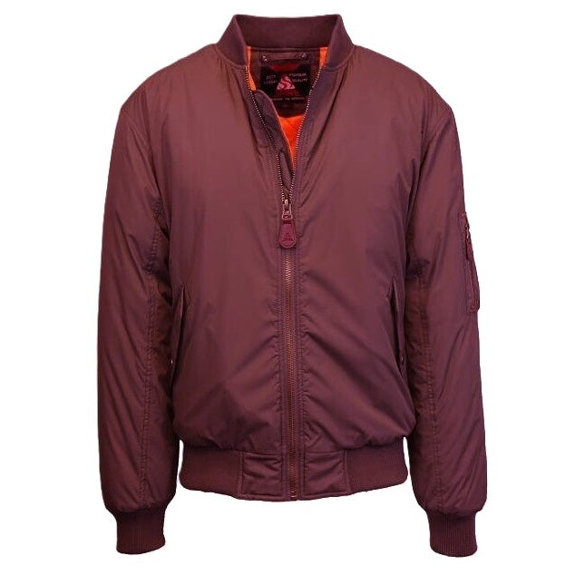 Wholesale Boys Bomber Flight Jacket in Maroon - 12 Pack. Sold in Bulk ...
