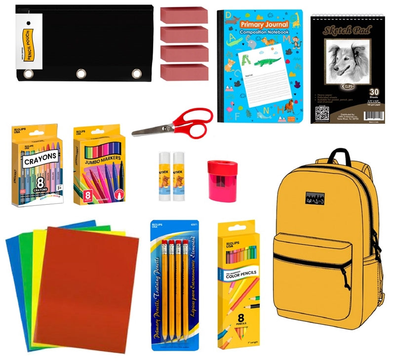 Wholesale Primary School Supplies Kit - 24 Kits Per Case for Students ...