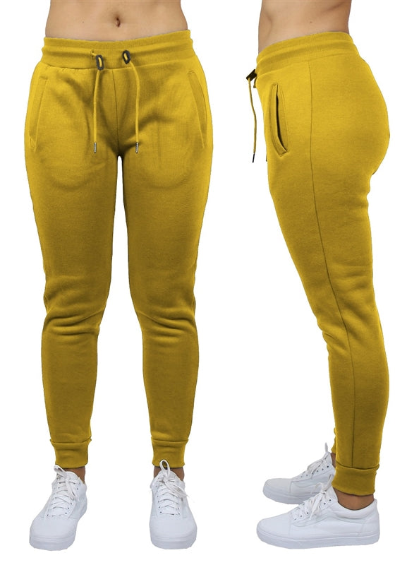 Wholesale Women's Fleece Jogger Sweatpants in Mustard ...