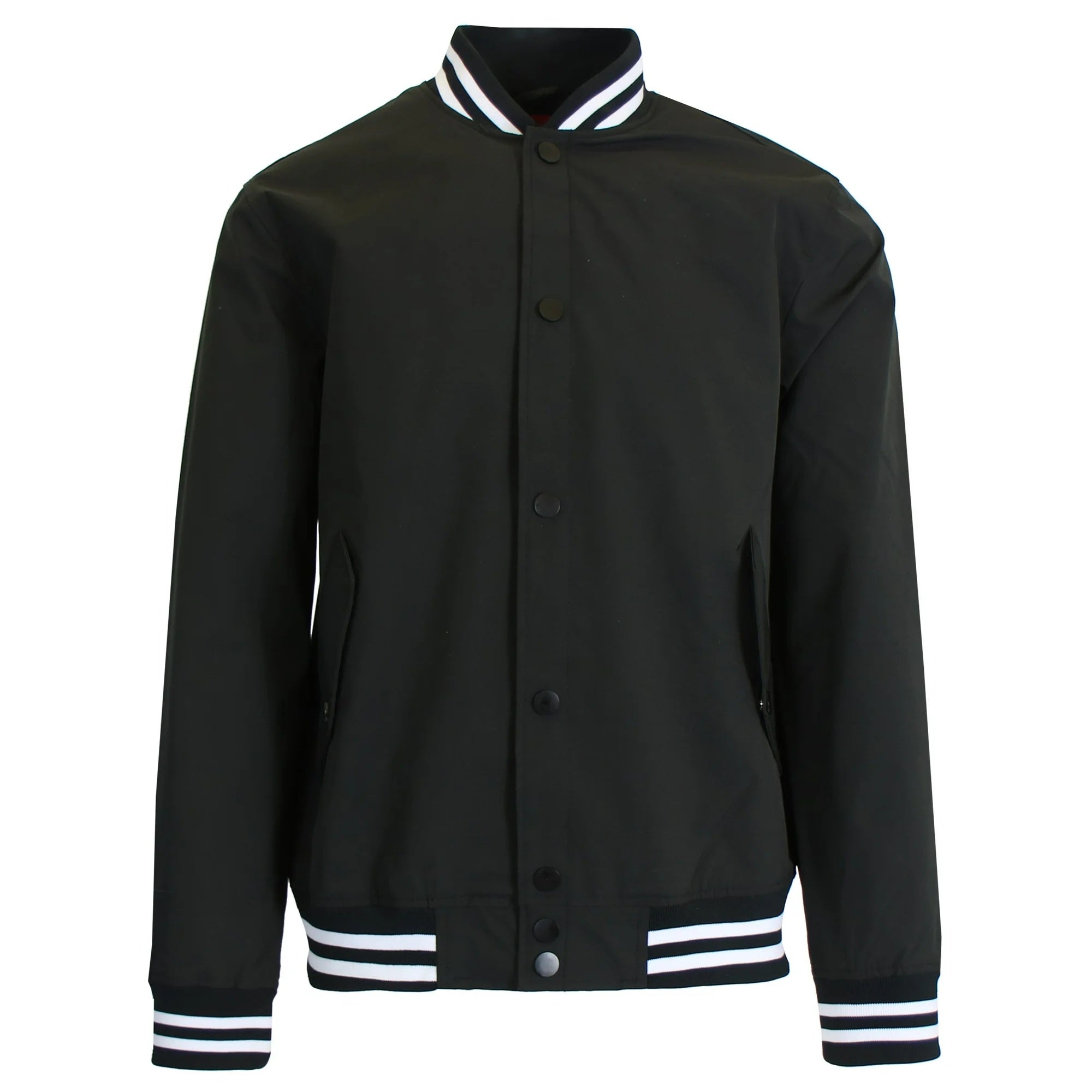 Wholesale Mens Varsity Jacket in Black Heavyweight | Free Shipping ...